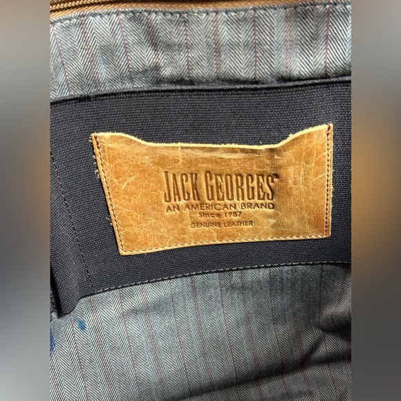 Jack Georges | Bags | Vintage Jack Georges Tan Leather Tote Bag Work ...